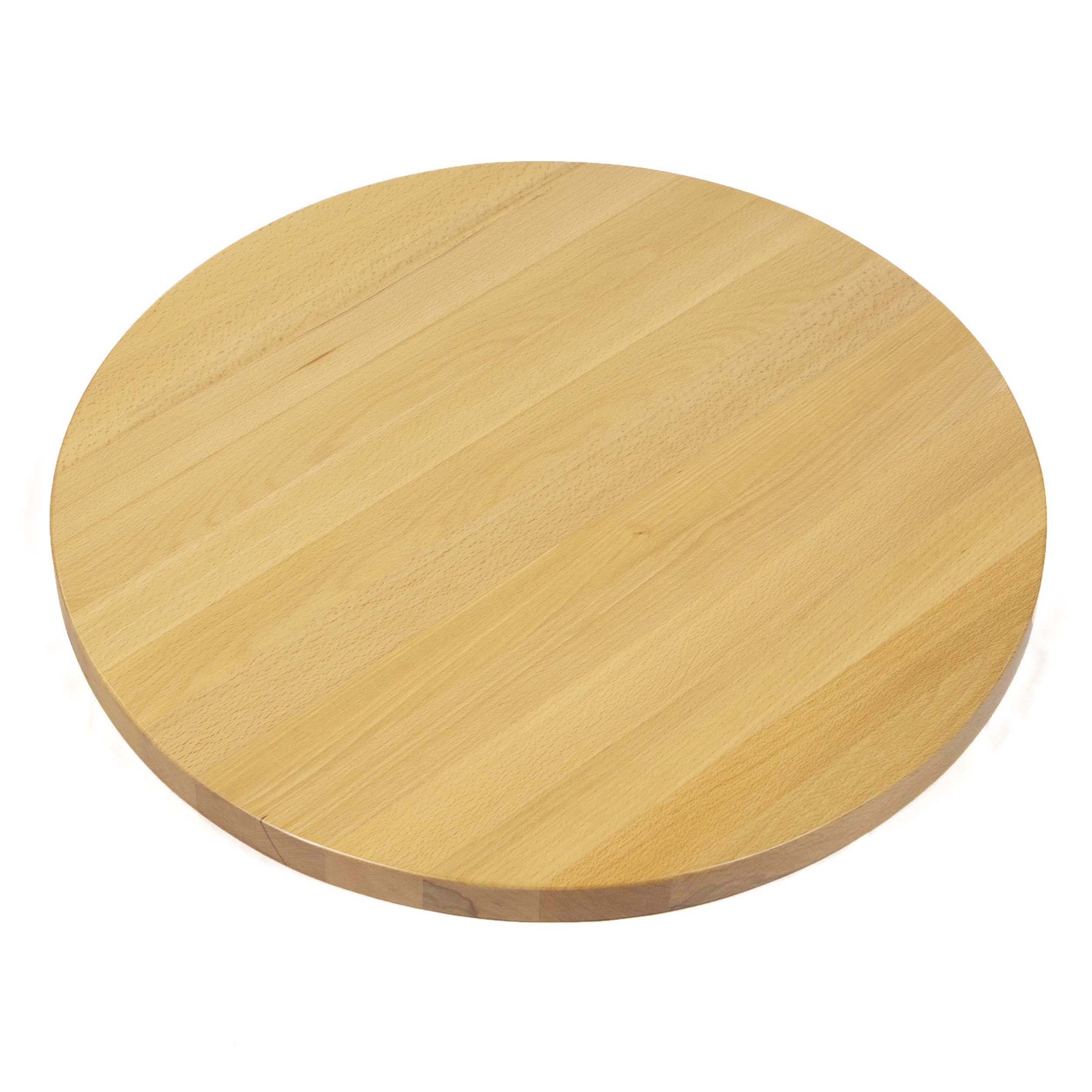 24" Round Solid European Beech Hardwood Table Tops, Natural Color #DCD ...