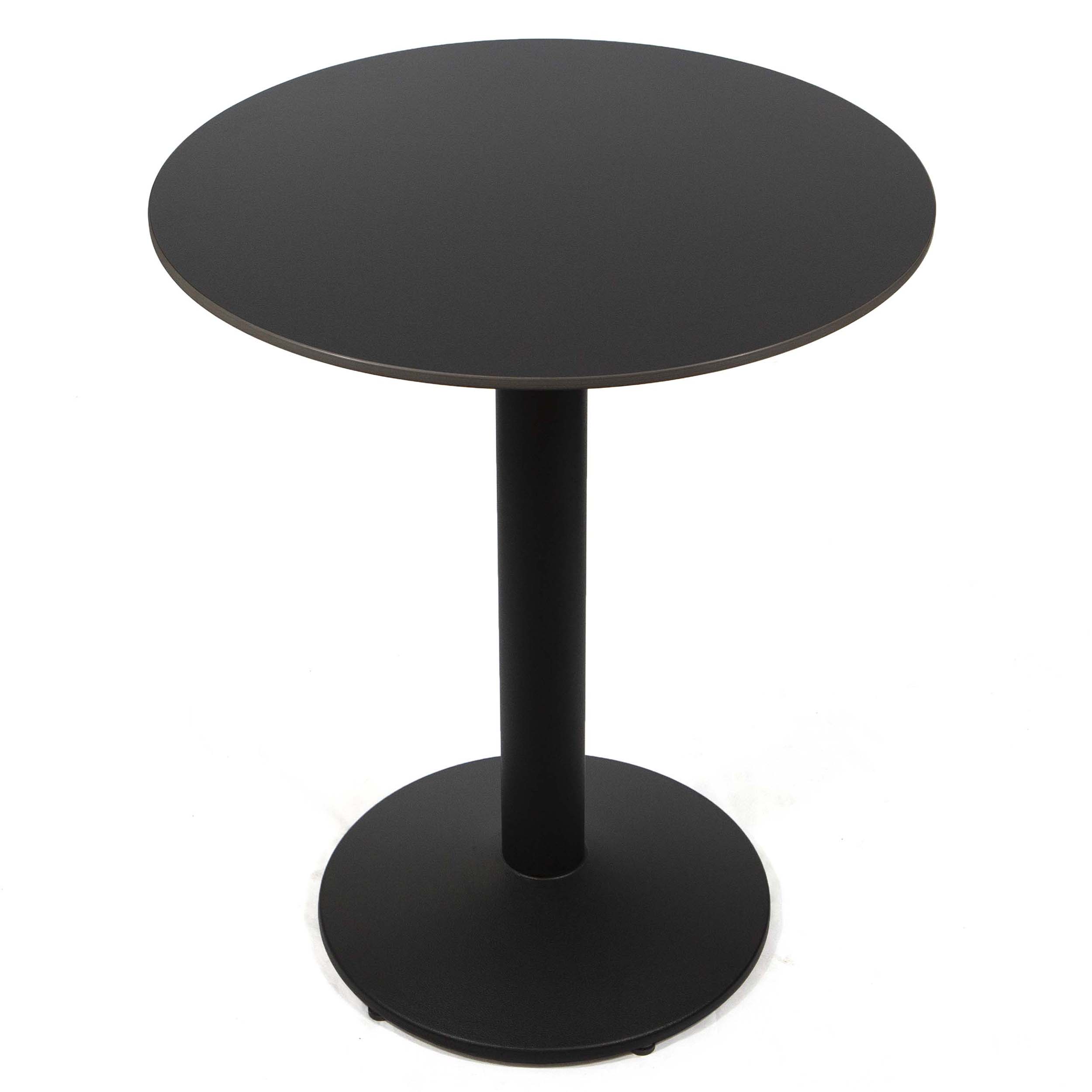 24" Round Sintered Stone Restaurant Cafe Table, Pure Black Color #J01S ...