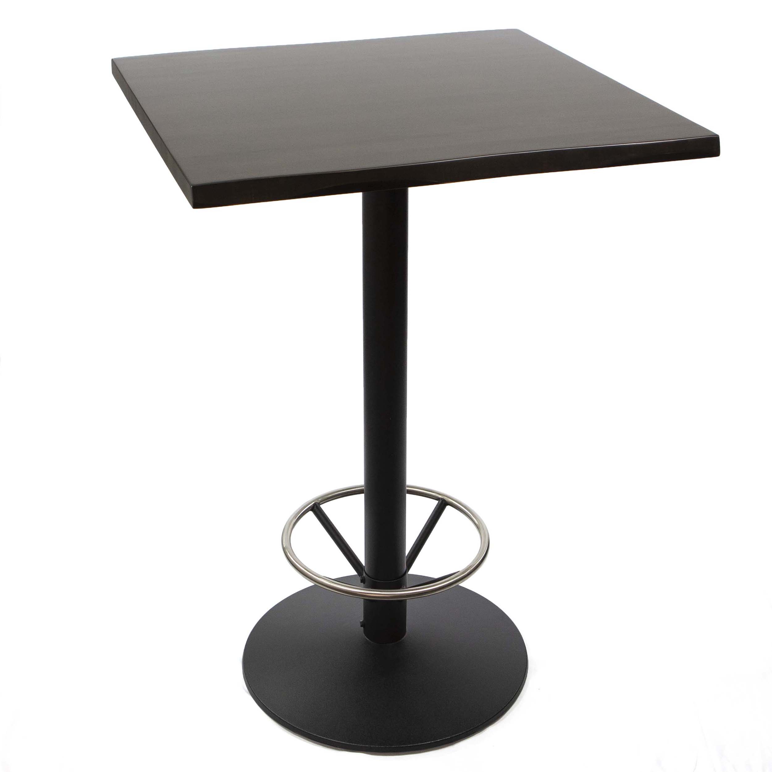 30 x 30" Solid European Beech Hardwood Bar Height Bistro Table with Fo ...