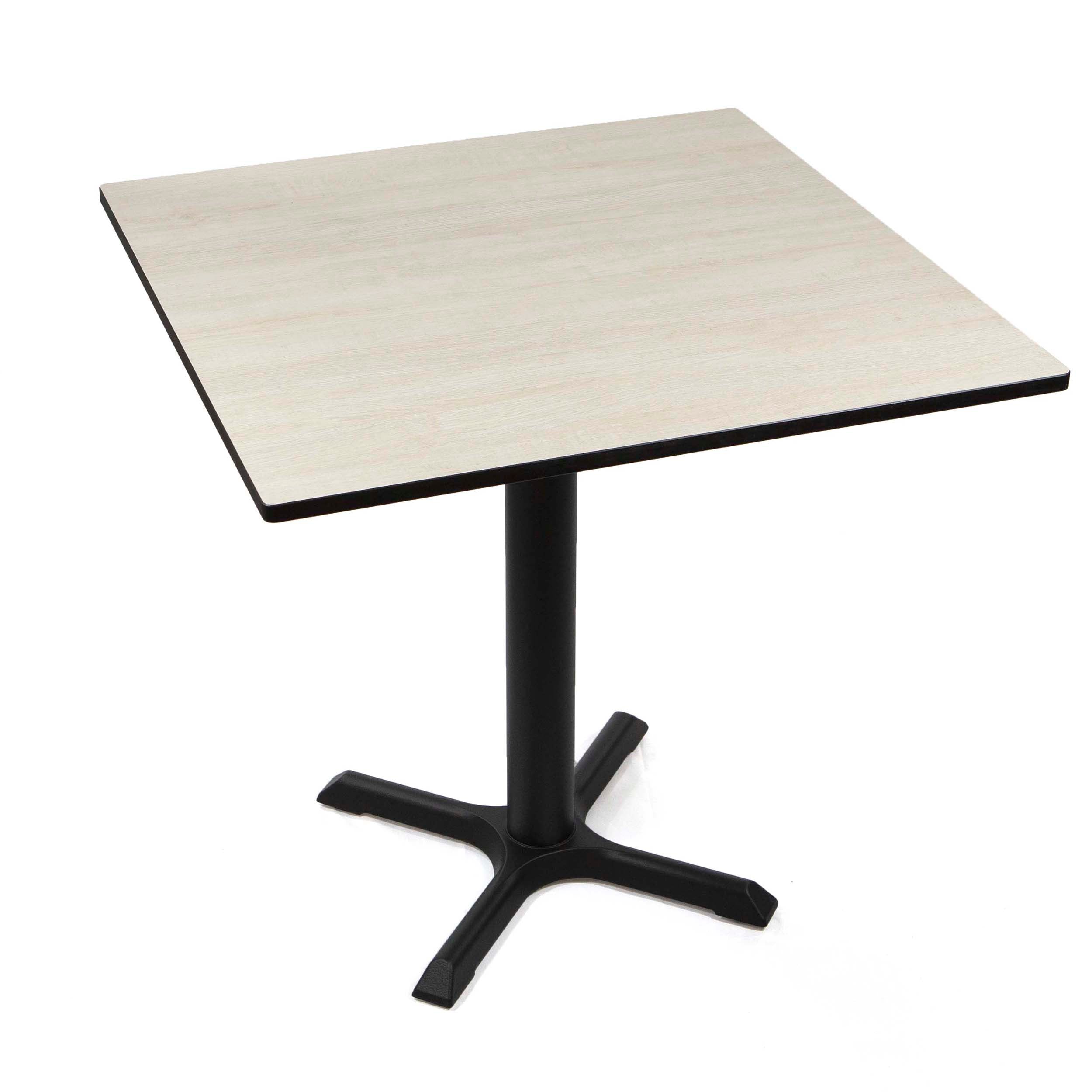 30 x 30" HPL Restaurant Cafe Table, Washed Birch Color #J28H3030WS ...