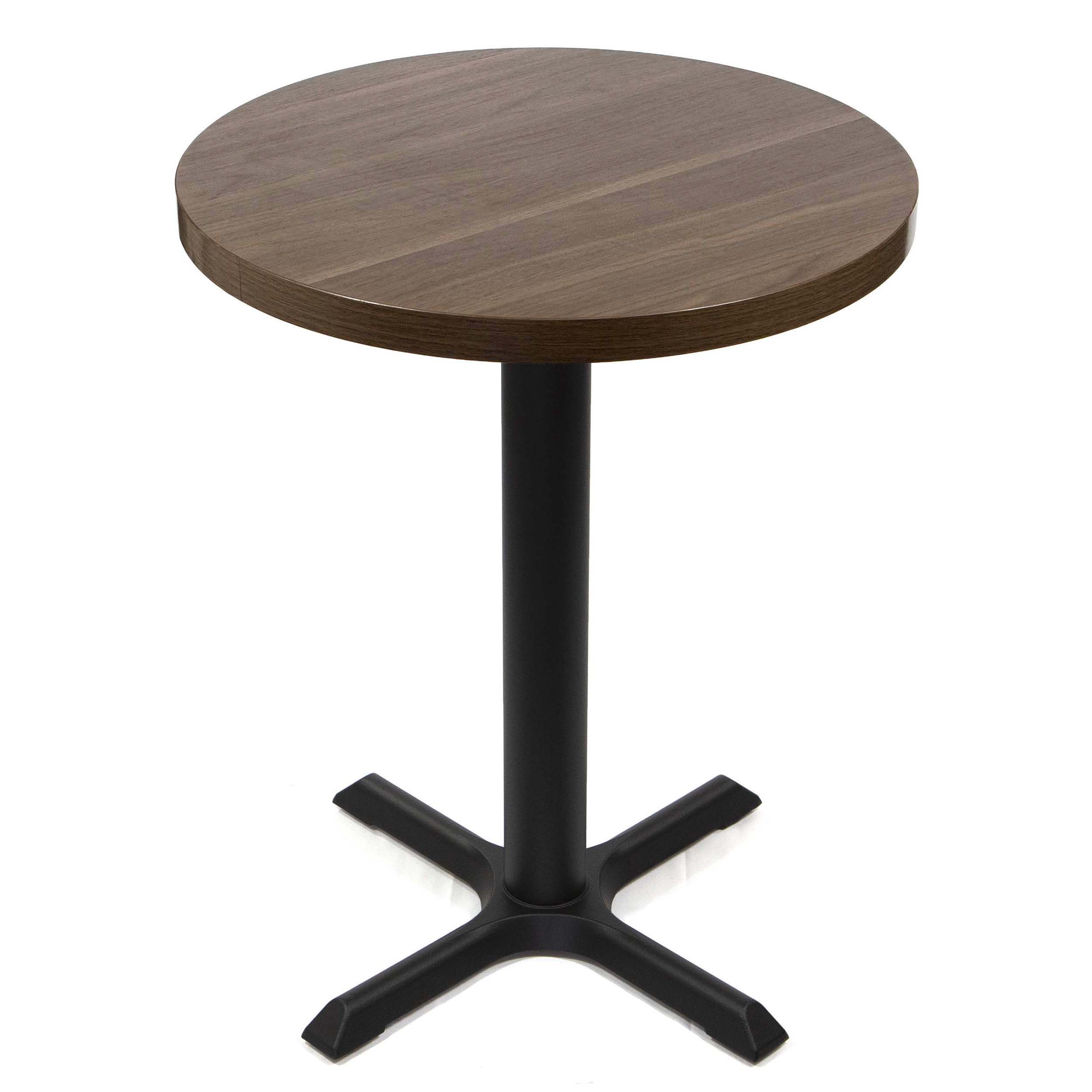 24" Round Melamine Bistro Cafe Table, Dark Walnut Color #J28MD24WN ...
