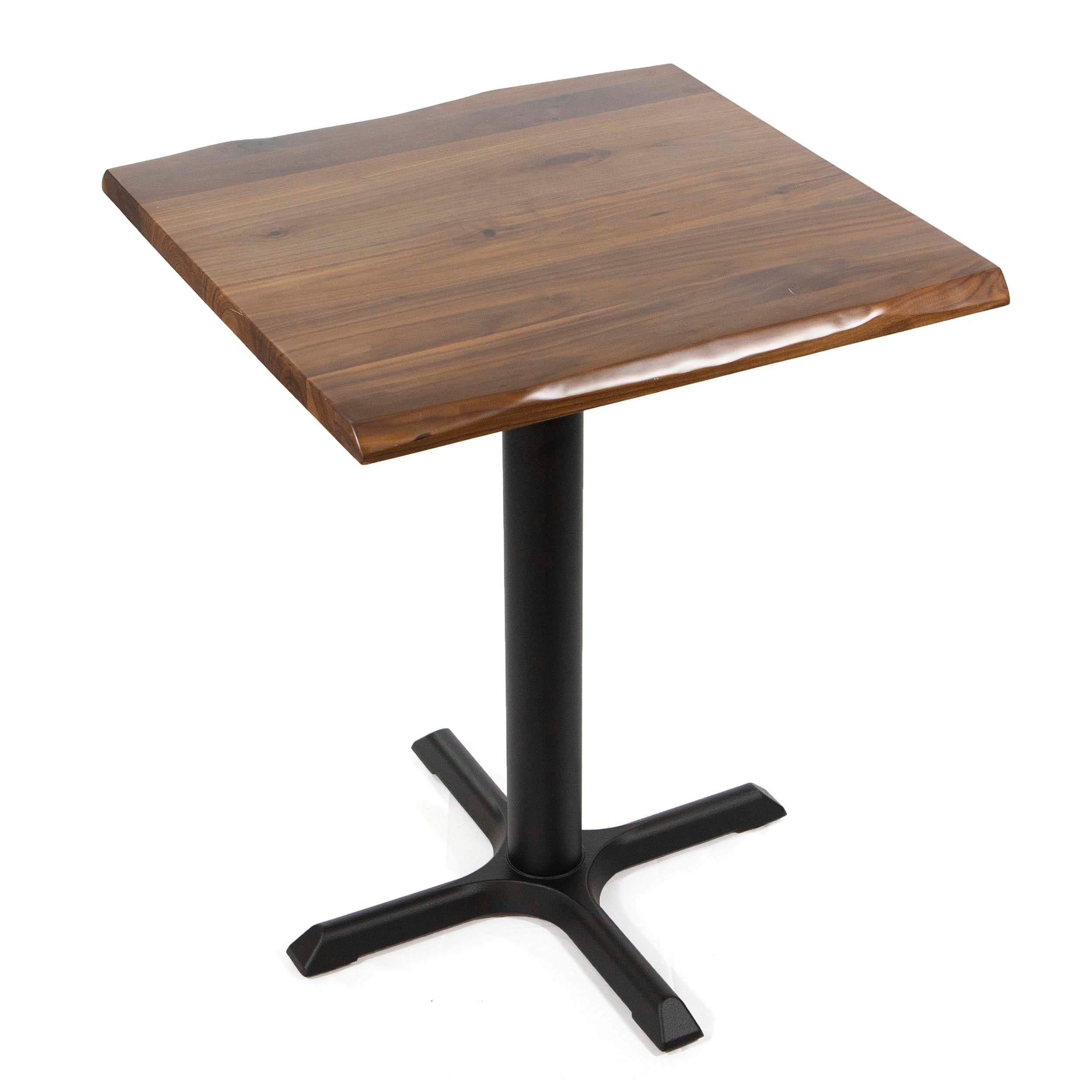 24 x 24" Solid Black Walnut Restaurant Cafe Table #J28W2424 – Rusty ...