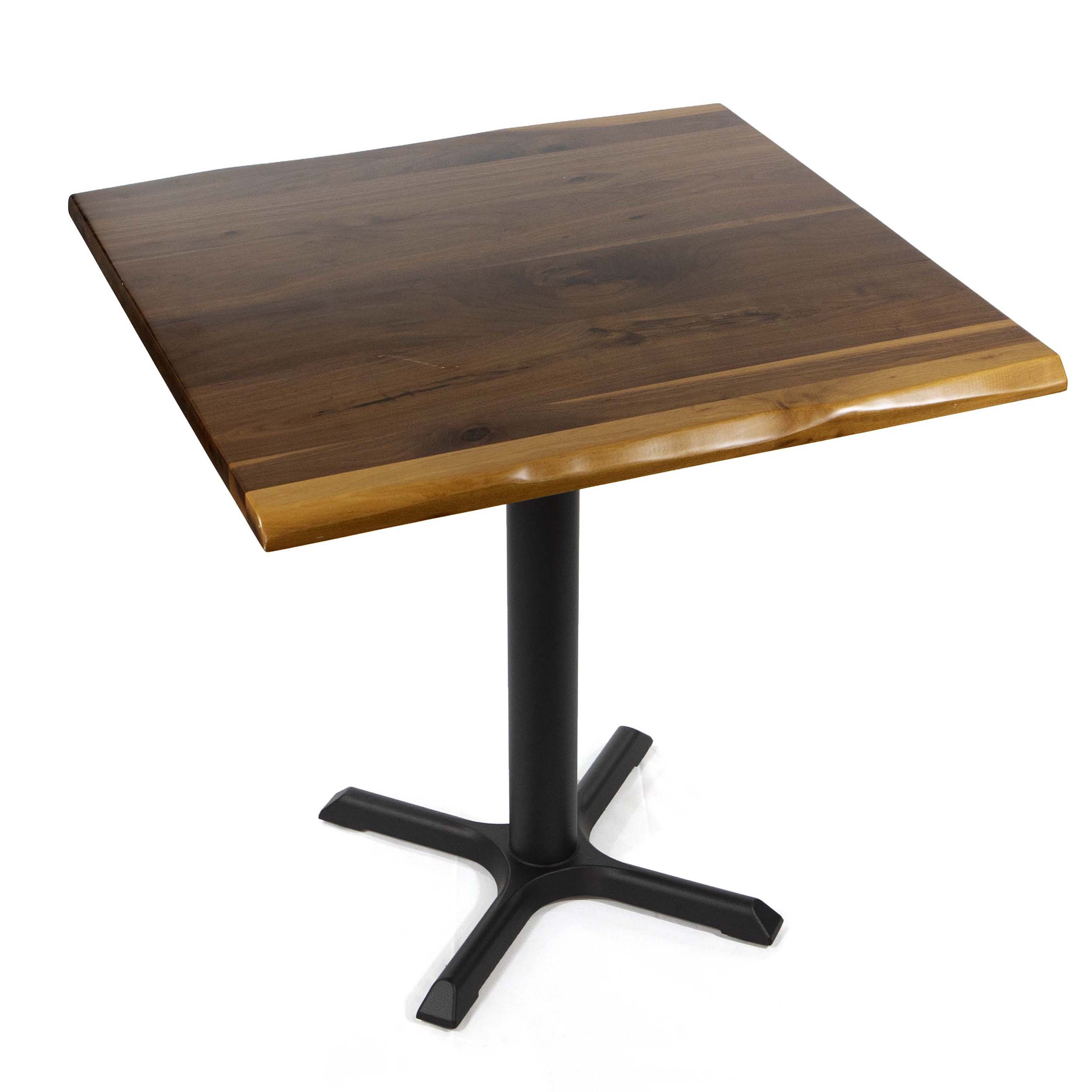 30 x 30" Solid Black Walnut Restaurant Cafe Table #J28W3030 – Rusty ...