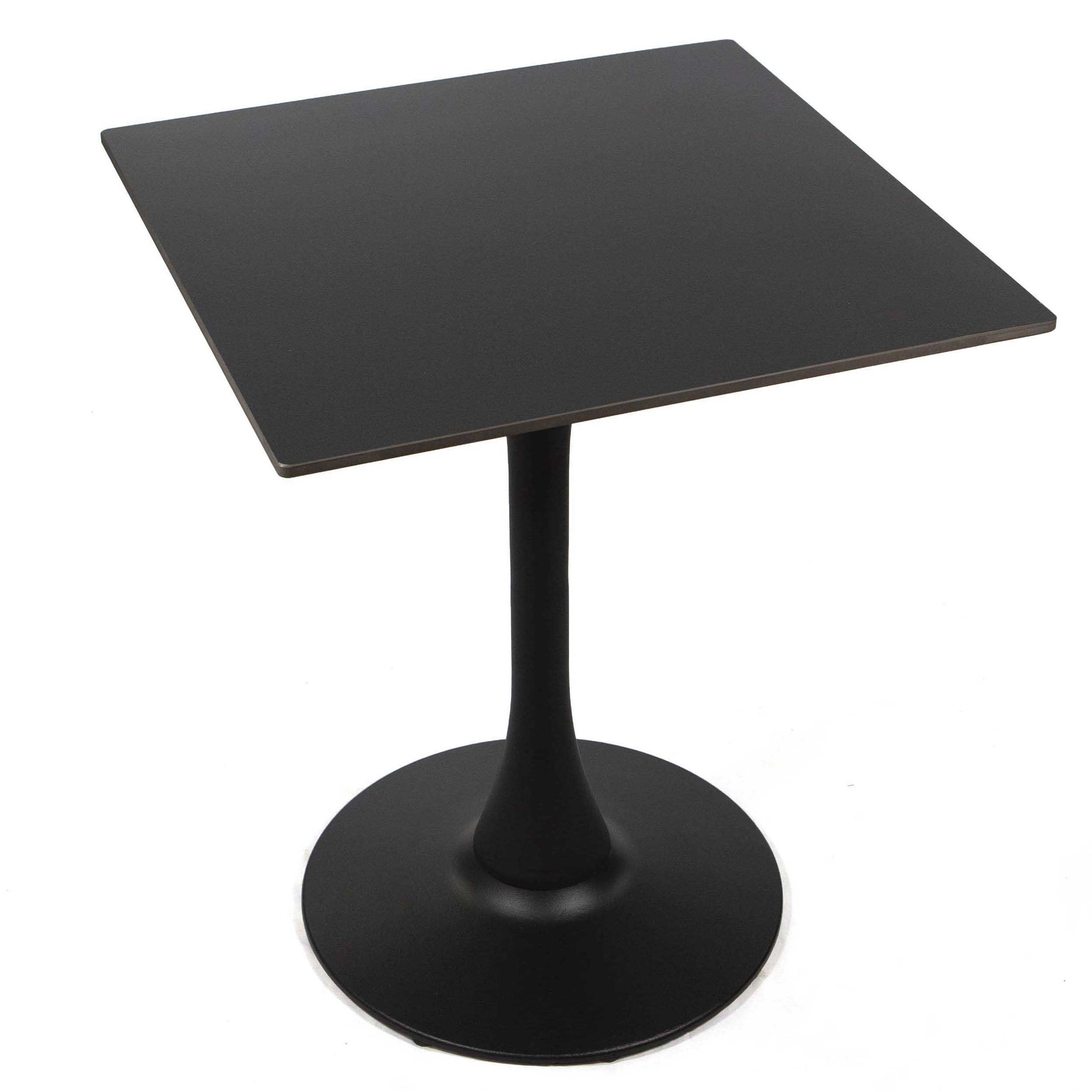 24 x 24" Sintered Stone Restaurant Cafe Table, Pure Black Color #J85S2 ...