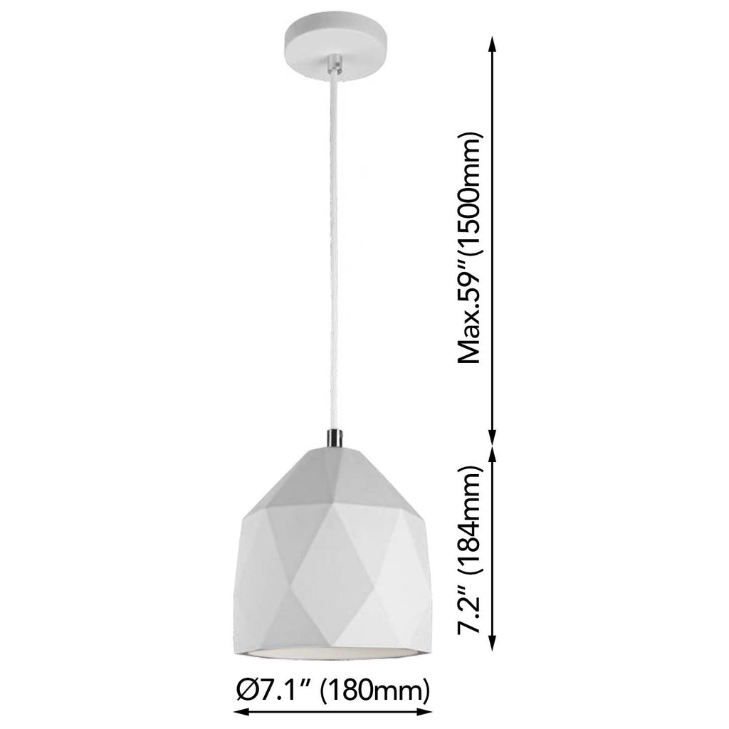 Paintable Plaster Pendant Lighting #MH518 – RustyDesign