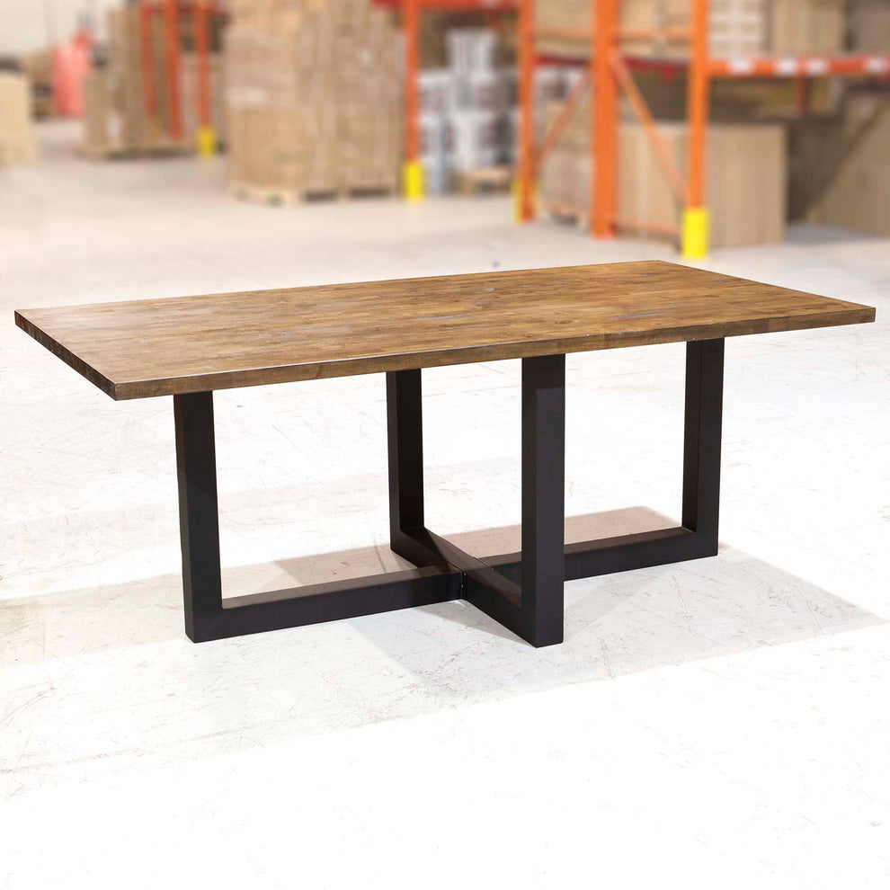 Cross U-Shaped Dining Table Base, Made in 3"x3" Tubing, #SS1415 – Rusty ...