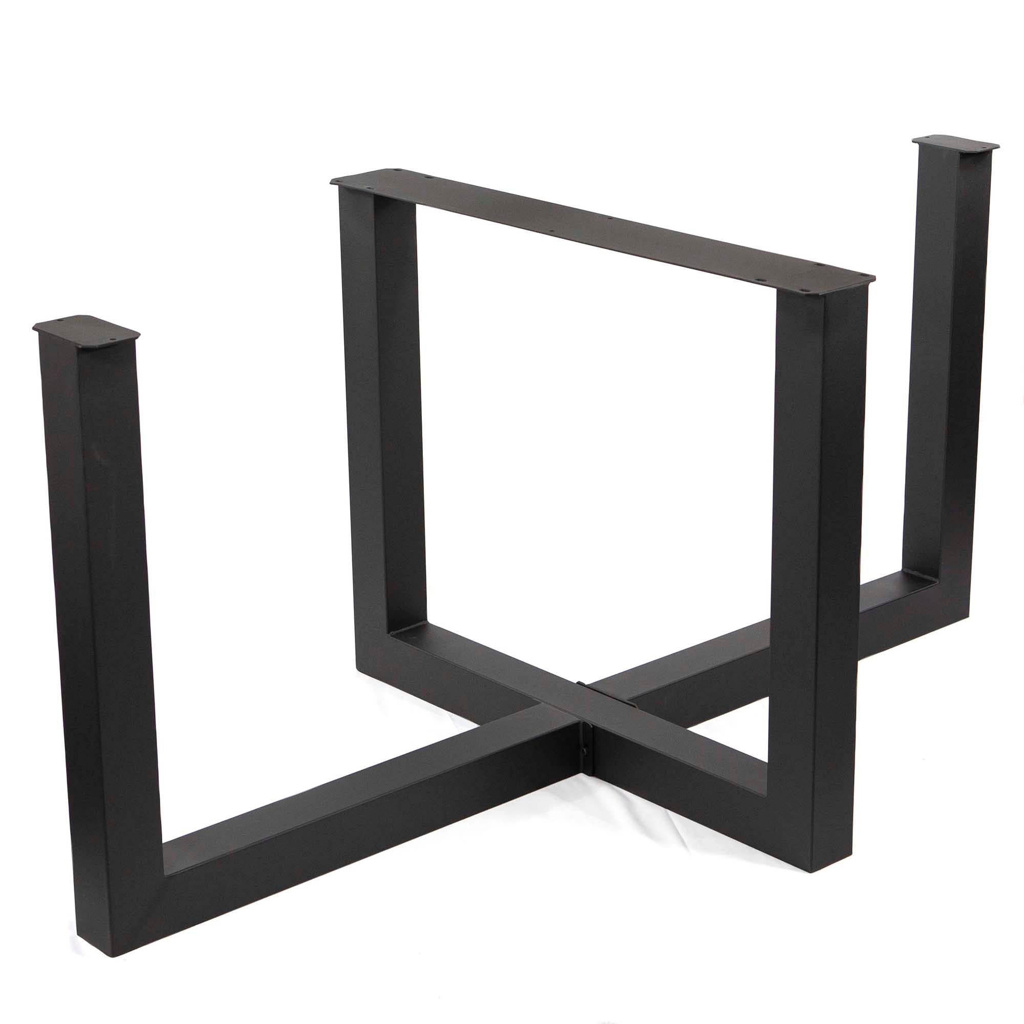 Cross U-Shaped Dining Table Base, Made in 3"x3" Tubing, #SS1415 – Rusty ...