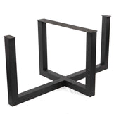 Cross U-Shaped Dining Table Base, Made in 3"x3" Tubing, #SS1415 – Rusty ...
