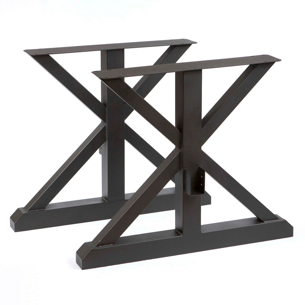 Extra Wide Trestle Dining Table Legs, 1 Pair #SS515 – Rusty Design