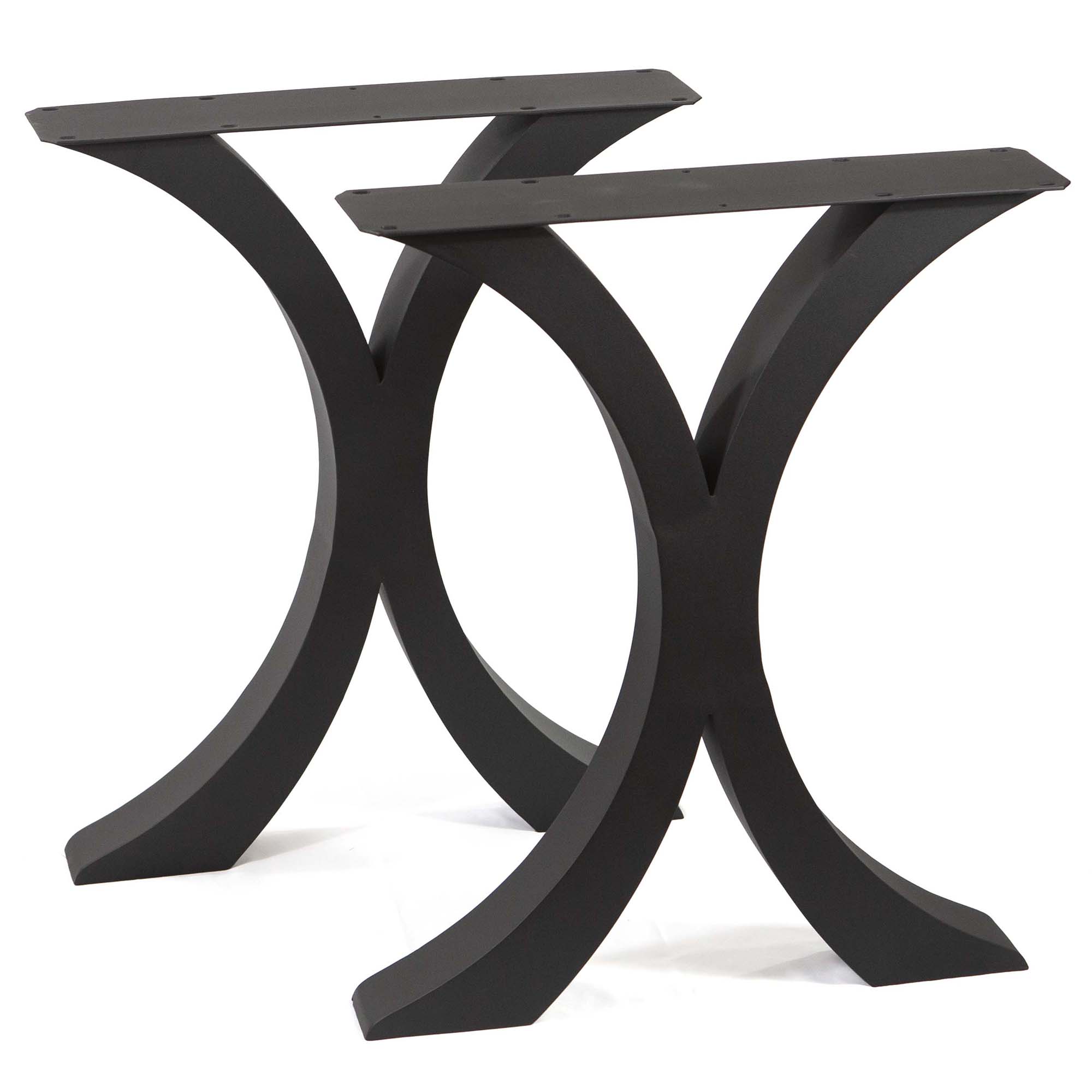 Flowy X-Shaped W23" Desk Table Legs, 1 Pair #ST3013F – Rusty Design Canada