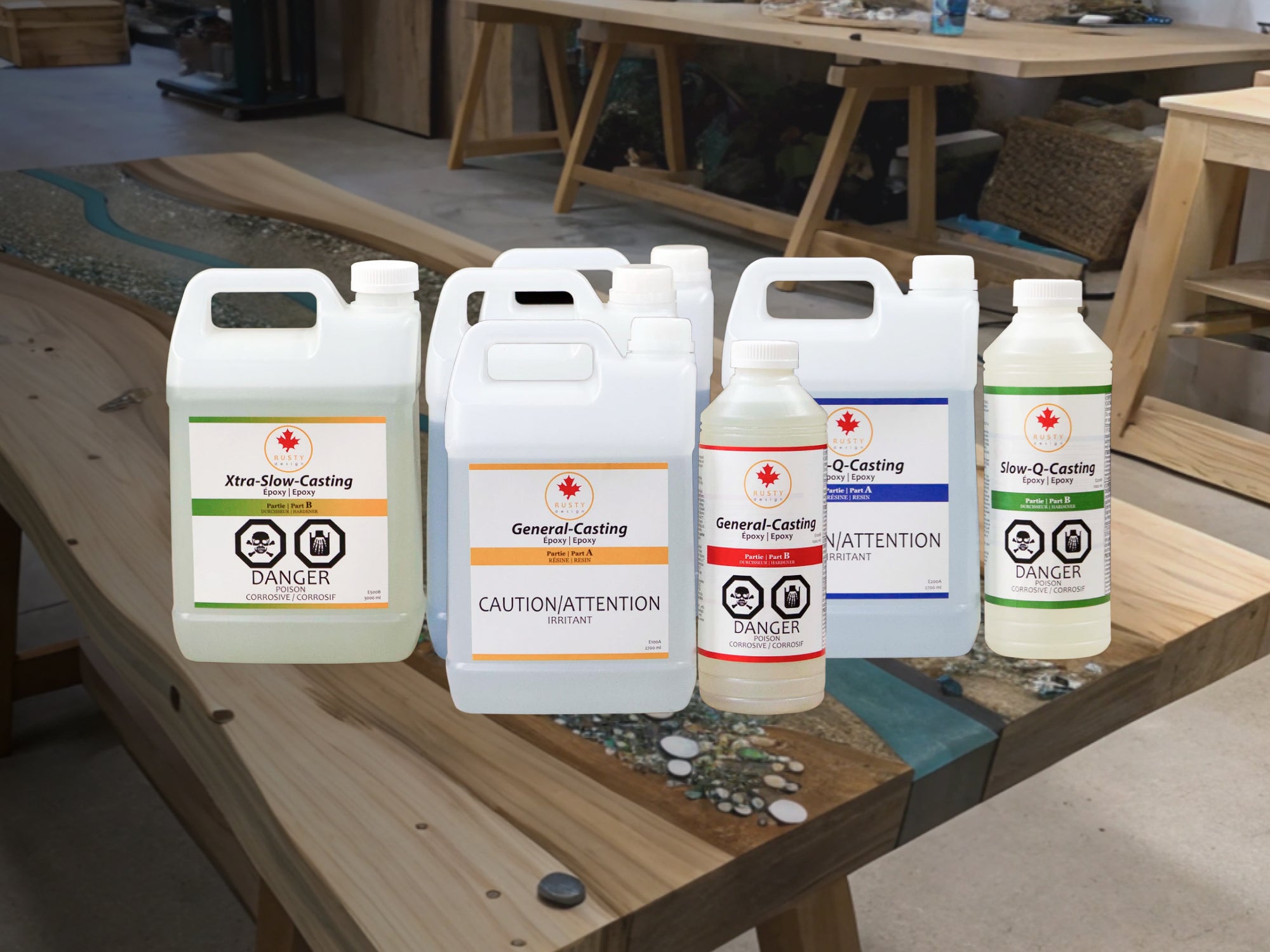 Table Legs | Epoxy Resin | Ship in Canada & USA – Rusty Design