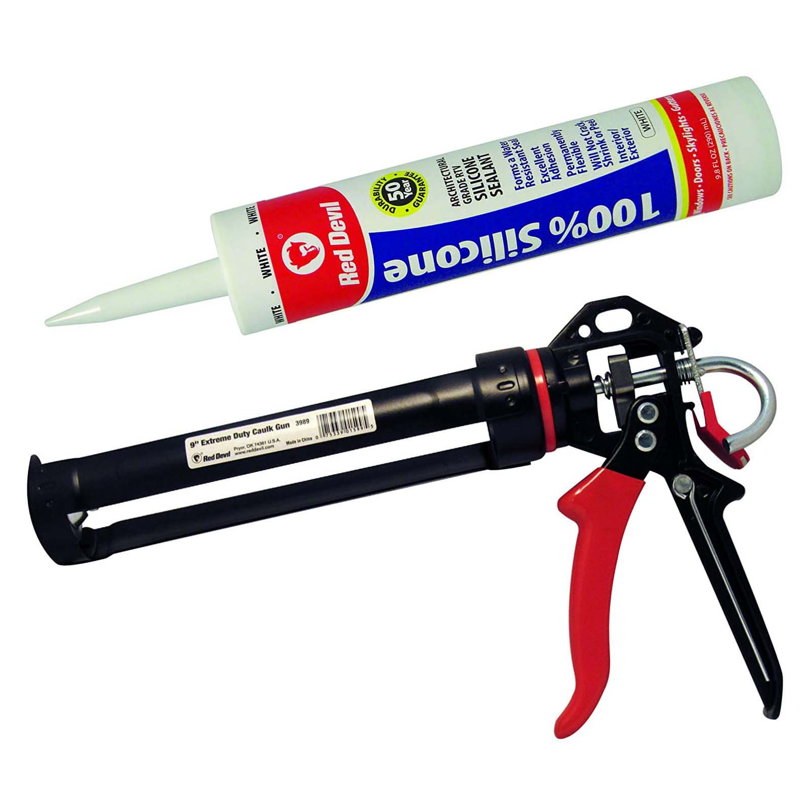 Glue Gun Red Devil 3989 Extreme Duty Caulk Gun - 26:1 Thrust Ratio (950 ...