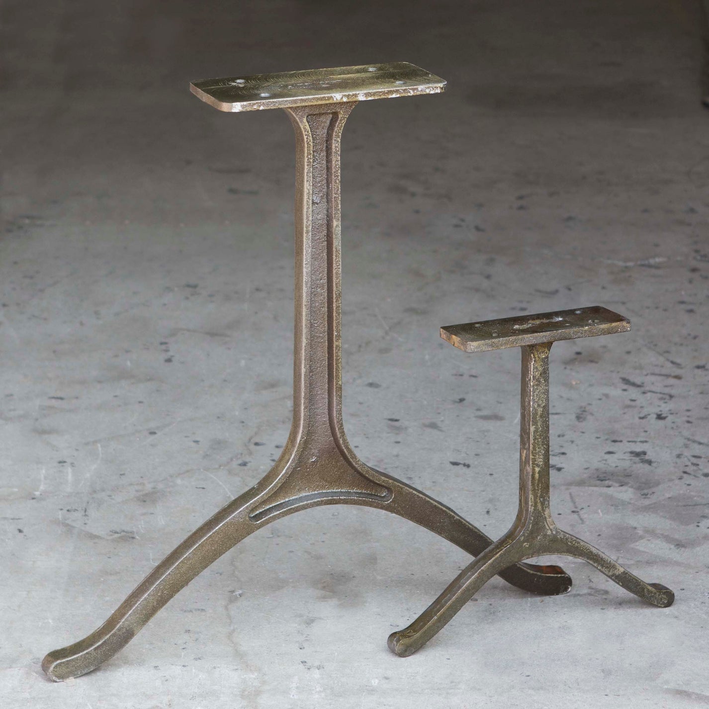 Cast Iron Dining Table Legs, Wishbone-Shaped, 1 Pair #WB730 – Rusty ...
