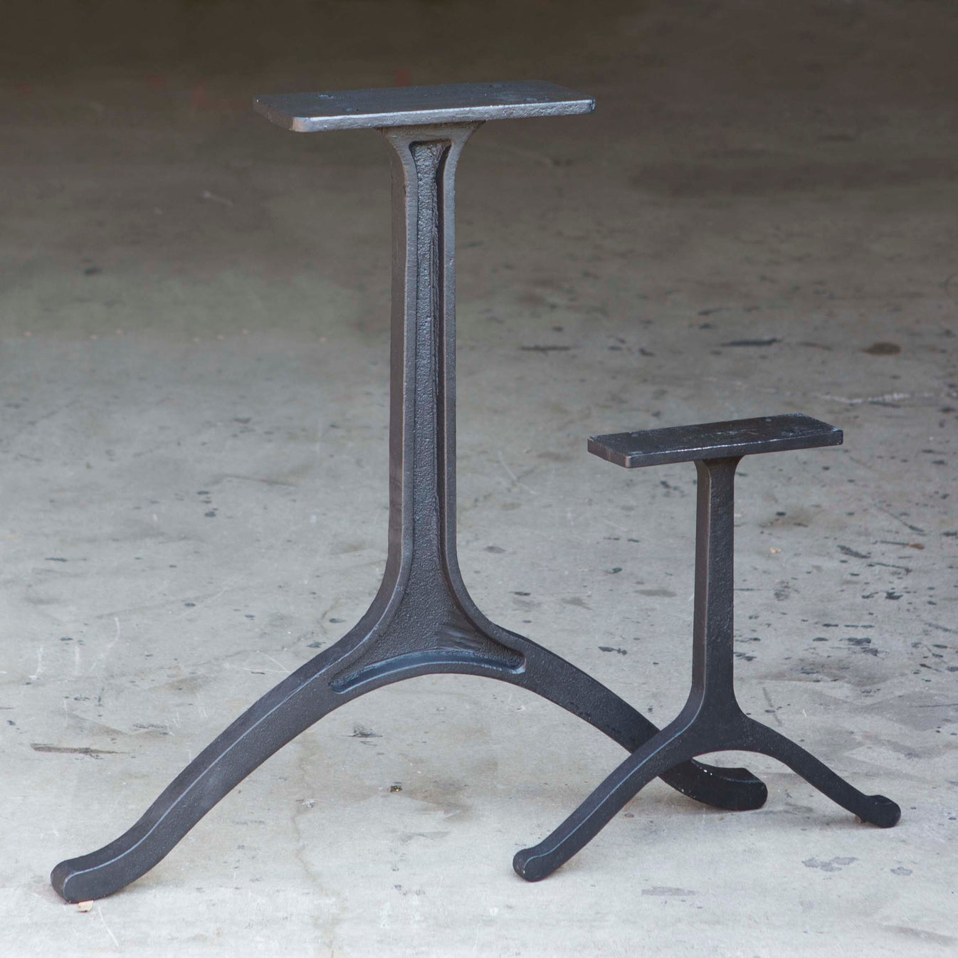 Cast Iron Dining Table Legs, Wishbone-Shaped, 1 Pair #WB730 – Rusty ...