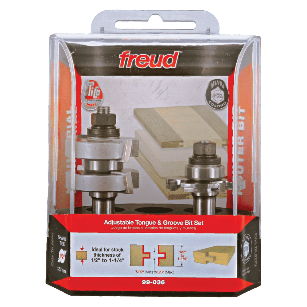 Freud 1-3/4" Adjustable Tongue & Groove Bit Set (99-036) – Rusty Design