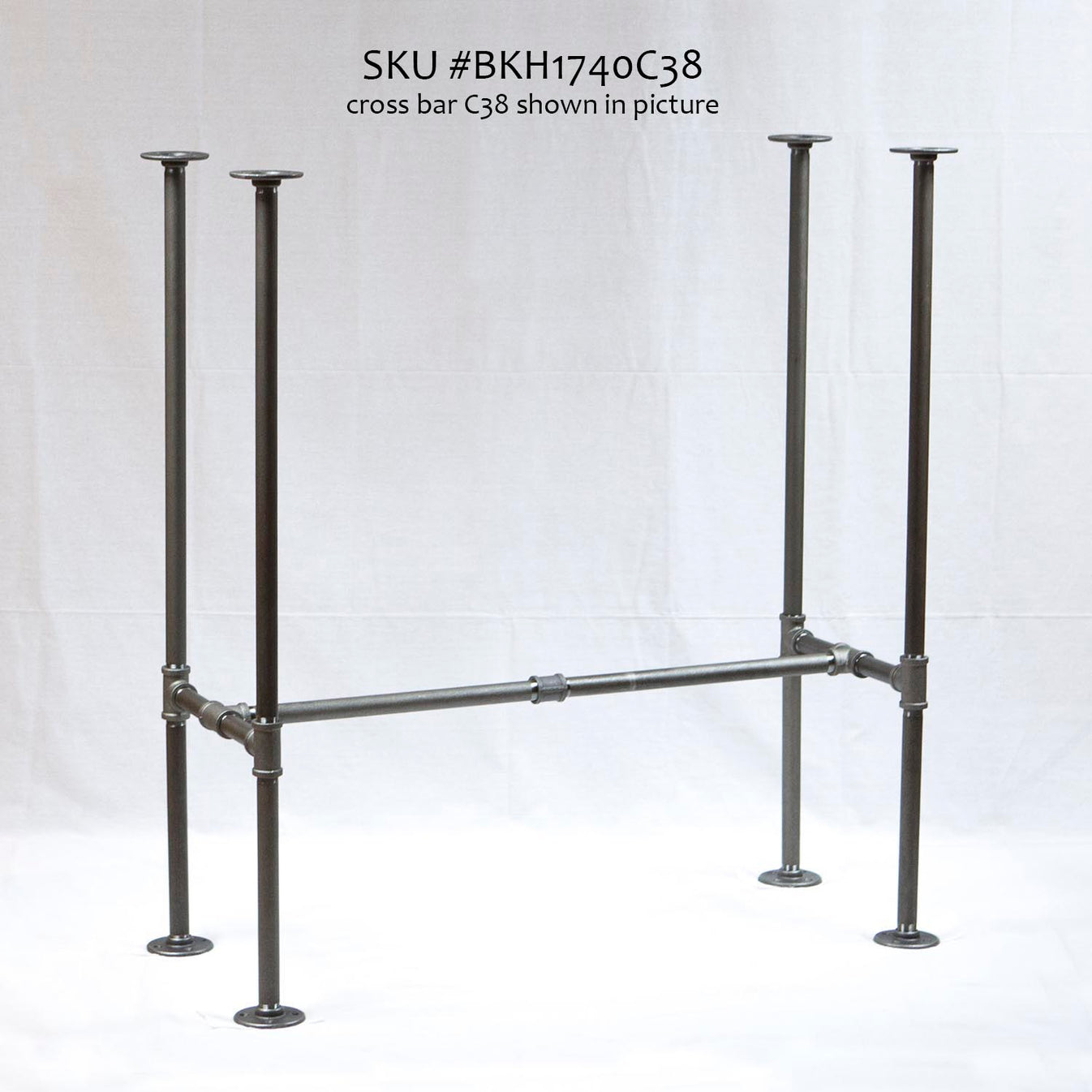 H40" x W17", Pipe Table Legs for Bar Table, 1 Set, #BKH1740C – Rusty ...