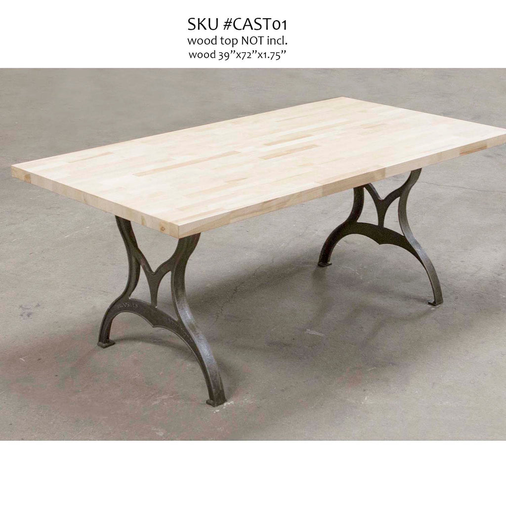 Cast Iron Table Legs For Dining Table, 1 Pair, Brooklyn-Style #CAST01 ...