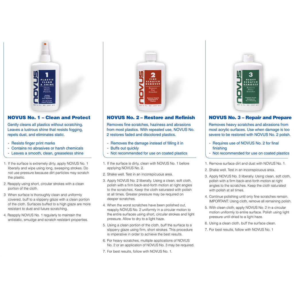 NOVUS Plastic Polish Kit, 8 oz, Set/3 – Rusty Design
