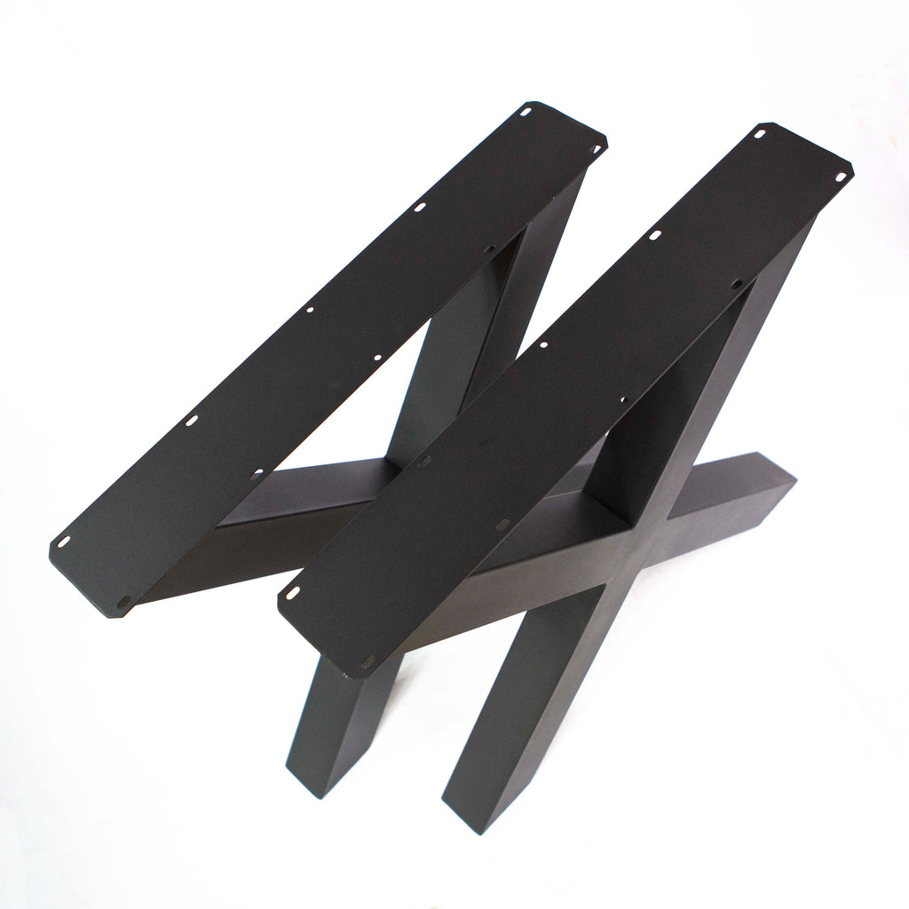 Dining Table Legs, 1 Pair, Metal X Shape Made in 3"x3" Tubing #SS004 ...