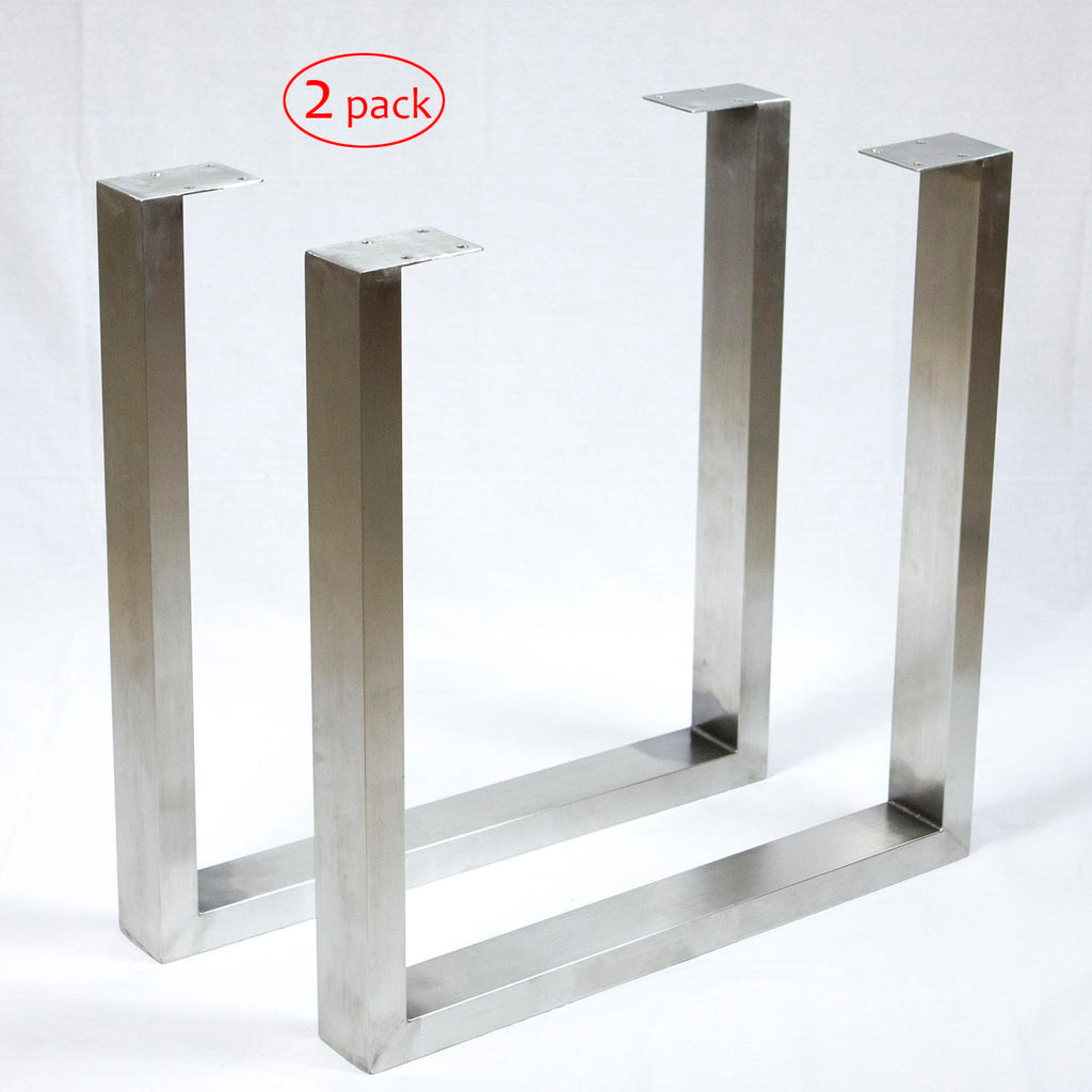 Stainless Steel Dining Table Legs, 1 Pair, U Shape #SS100A – Rusty Design