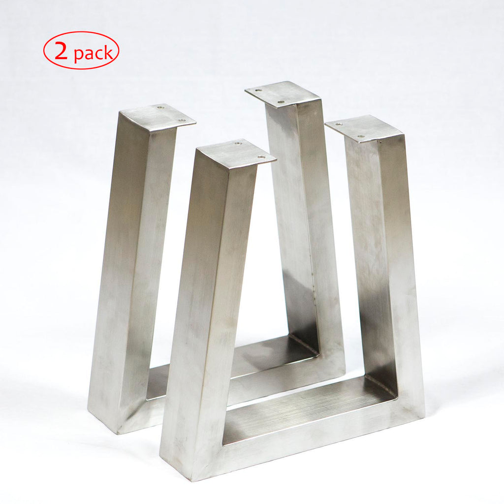 Stainless Steel Bench Legs or Narrow Coffee Table Legs, 1 Pair #SS100E ...