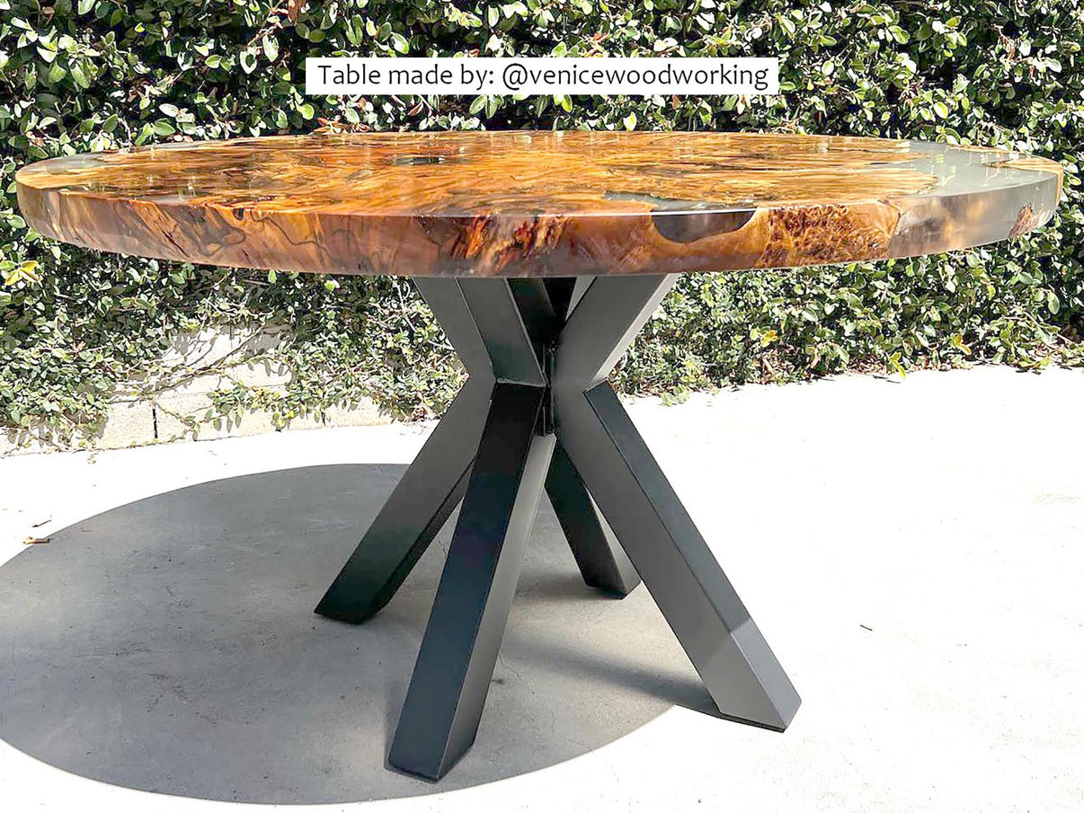 Round Dining Table Legs, 1 Set, Metal Spider Shape #SS1311 – Rusty ...